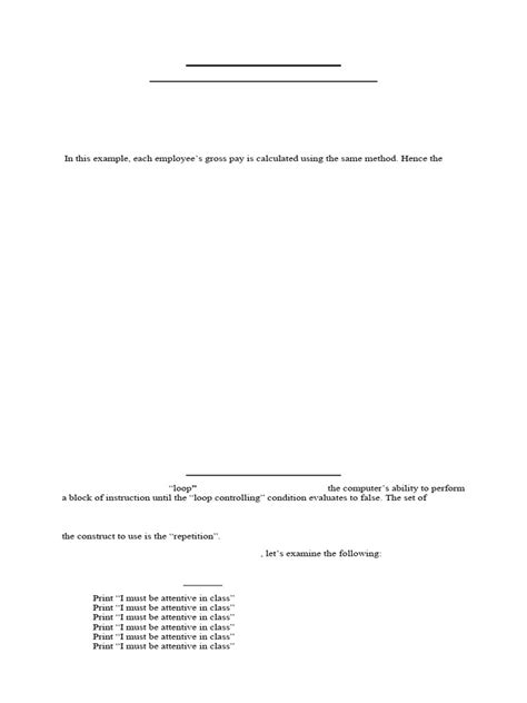 Lesson Notes While Loop Pdf Control Flow Computer Programming