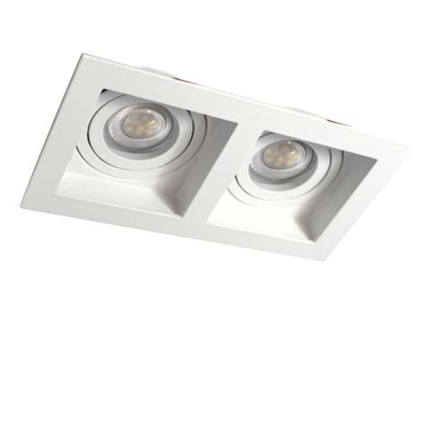 Akrah Recessed Spotlight Rectangular White With Bulb Replacement From