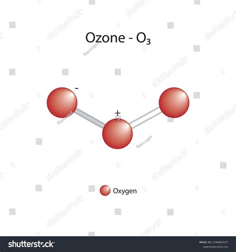 Molecular Formula Chemical Structure Ozone เวกเตอร์สต็อก ปลอดค่า