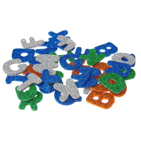 Комплект от 40 стикера стикери Титан Стикери Блясък Букви Многоцветни Emag Bg