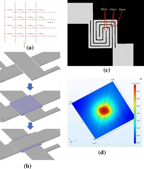 Design Of Micro Heater Array A Circuit Diagram Showing The Network Download Scientific Diagram