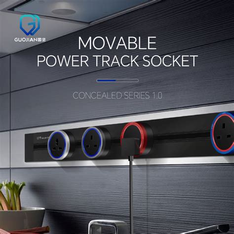 2024 New Aluminum Scrub Led Multifunctional Movable Modular Power Track Socket Rail Usb For Home