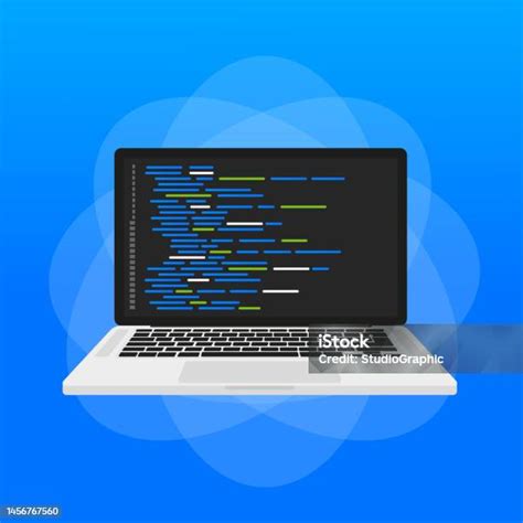 Kode Pemrograman Pada Laptop Ilustrasi Vektor Ilustrasi Stok Unduh