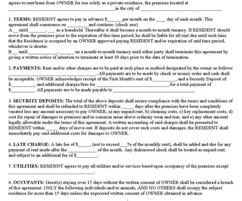 Downloadable Free Printable Basic Rental Agreement Find The Perfect Free Printable Templates