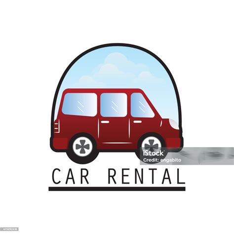 귀하의 슬로건에 대 한 공간 임대 자동차 아이콘 슬로건 벡터 일러스트 레이 션 개념에 대한 스톡 벡터 아트 및 기타 이미지