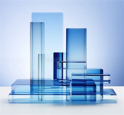 Glass Translucent Abstract Sculpture By Generative Ai Stock