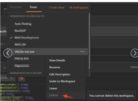 Unable To Delete A Workspace · Issue 5944 · Postmanlabs Postman App Support · Github
