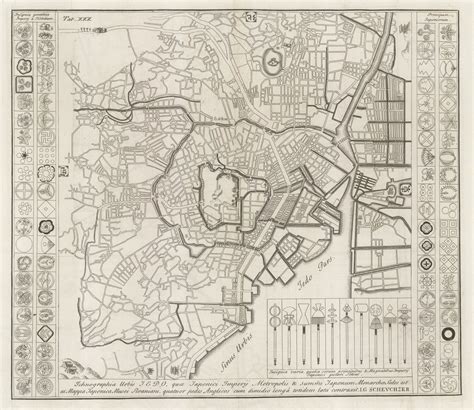 Engelbert Kaempfer Highly Significant Map Of Tokyo Iedo 1727 The