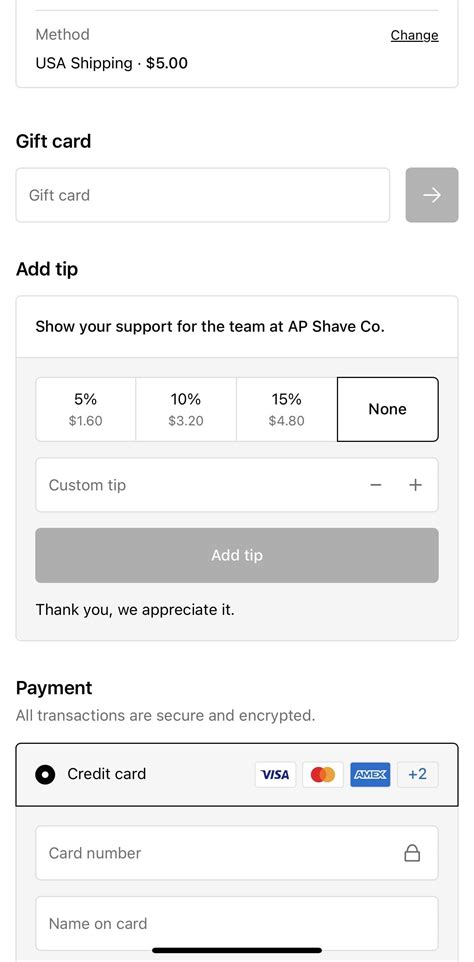 ap shave co asking for a tip at checkout r wicked edge