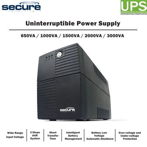 Secure Ups 650va1000va1500va2000va3000va Uninterruptible Power Supply