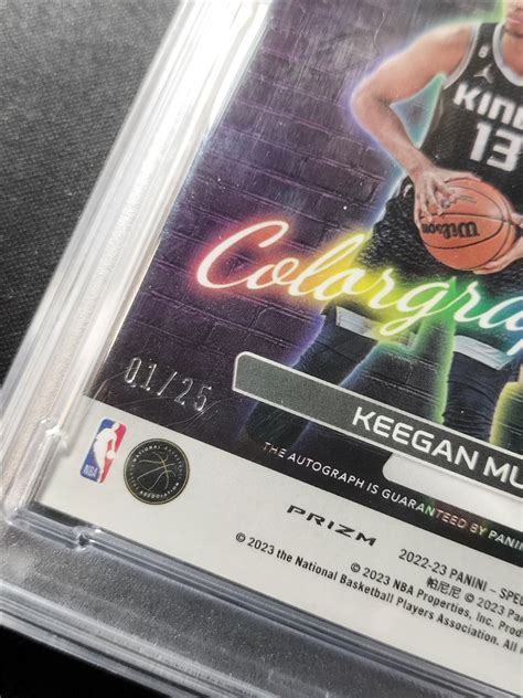 【la拍卖】22 23 Panini Spectra Keegan Murray 光谱 新秀rc 基根 默里 基根 穆雷 国王队 Mojo折 Colorgraphs 卡签签字 1 25编 首编