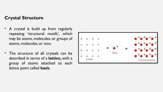 BASIC CONCEPTS OF CRYSTAL STRUCTURE G Pptx
