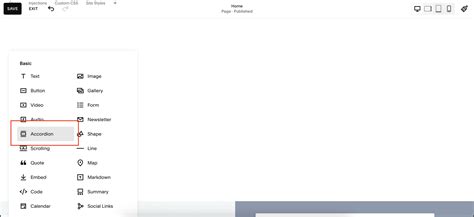 adding an faq accordion to a squarespace website