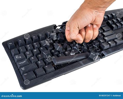 Keyboard Smashed By Angry User Stock Image 80297227