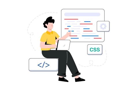 Premium Vector Programmer Flat Style Design Vector Illustration