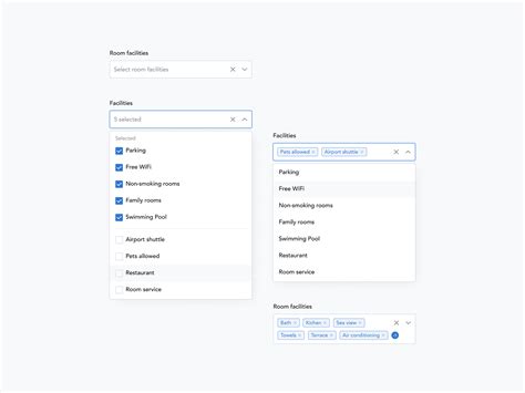 Multiselect Filter For Booking App By Diana K On Dribbble