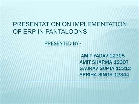 Erp Ppt PPT