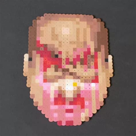 Doom Classic Doomguy Face Bead Pixel Art Sprite Artkal Perler Hama