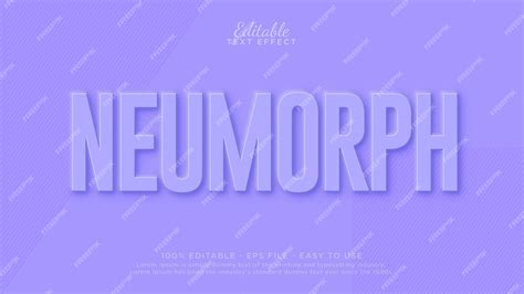 Premium Vector Neumorphism Text Effect Editable Embossed Mockup Template
