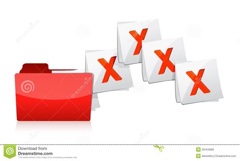 deleting documents from folder stock illustration illustration of page information 29164898