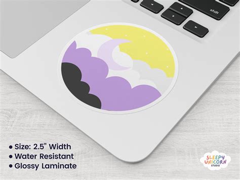 Nonbinary Pride Subtle Sticker Coming Out Gift Alphabet Etsy