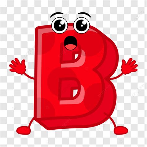 손과 발이 있는 알파벳 문자 B에는 빨간색 패턴의 귀여운 얼굴이 있습니다 벡터 알파벳 문자 B 알파벳 패턴 Png 일러스트 및 벡터 에 대한 무료 다운로드 Pngtree