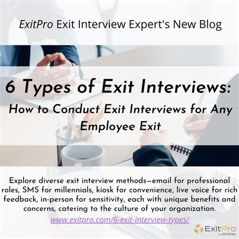6 Types Of Exit Interviews How To Conduct Exit Interviews For Any Employee Exit U Exitpro