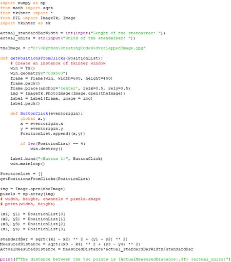 Measure Length Distance On An Image W O Calibrated Bar