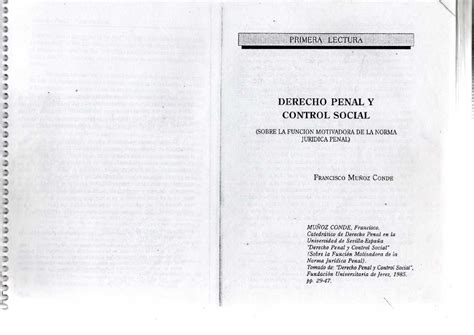 1 Derecho Penal Y Control Social Introduccion A Derecho Studocu