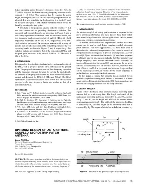 Pdf Optimum Design Of An Aperture Coupled Microstrip Patch Antenna