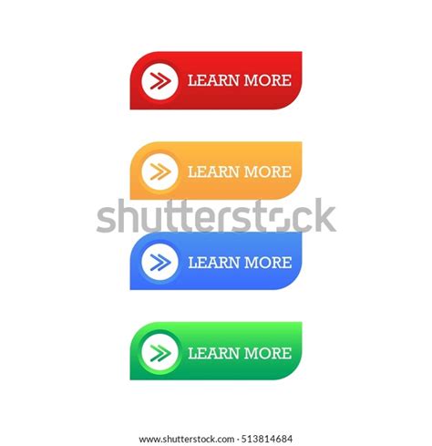 Learn More Button Set Stock Vector Royalty Free 513814684 Shutterstock