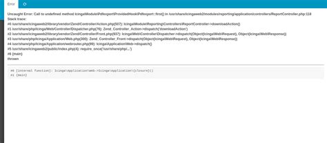 pdf export not working visualization metrics and reporting icinga