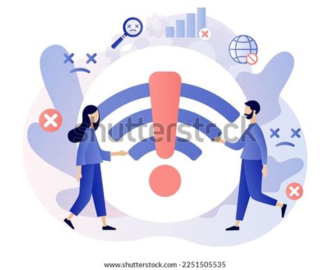 No Internet Connection Error Connection Wifi Stock Vector Royalty Free