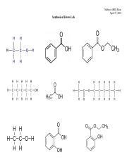 Synthesis Of Esters Lab Docx Mahnoor MK Khan April 3rd 2018 Synthesis Of Esters Lab 4