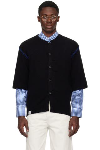 Black Pleated Cardigan By ADER Error On Sale