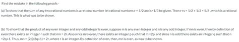 Solved Find The Mistake In The Following Proofs A To