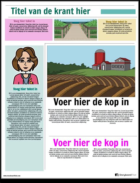 Leuke Krant Sjabloon Storyboard By Nl Examples