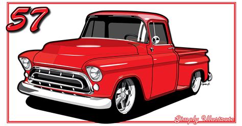 Old Chevy Pickup Truck Clip Art Vintage Truck Free Vector Art 13377