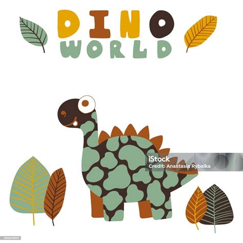 귀여운 만화 손으로 그린 공룡 프린트 용 어린이 벡터 일러스트 가공의 인물에 대한 스톡 벡터 아트 및 기타 이미지 가공의 인물 갈색 개체 그룹 Istock