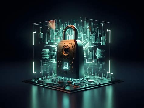 Premium Ai Image Lock With Circuit Pattern Concept Of Data Security Cybersecurity Cyber