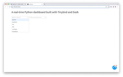 Build A Real Time Dashboard In Python With Tinybird And Dash