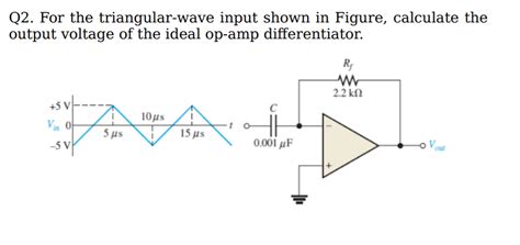Solved Q2 For The Triangular Wave Input Shown In Figure Chegg