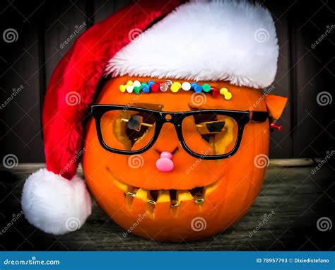 Pumpkin Nerd Stock Image Image Of Bling Piercings Nerd 78957793