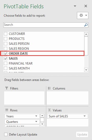 cannot group that selection in an excel pivot table solution