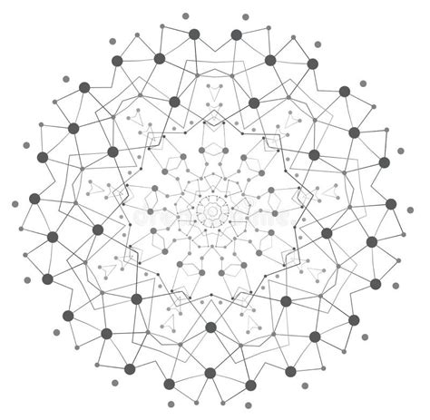 Vector Shape Molecular Structure With Lines And Dots Stock Vector Illustration Of Design