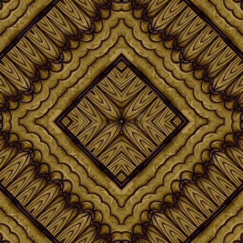 Abstract Symmetrical Wavy Seamless Pattern Stock Illustration