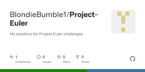 Github Blondiebumble1project Euler My Solutions For Project Euler
