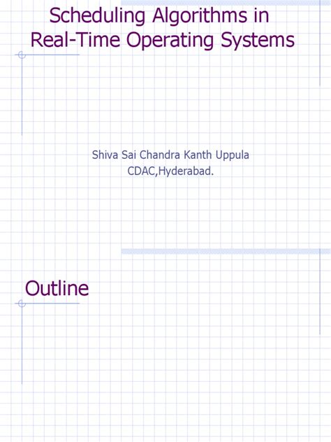 Scheduling Algorithms In Real Time Operating Systems Pdf Scheduling