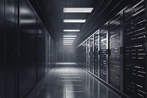 Modern Data Technology Center Server Generative Ai Premium Ai Generated Image
