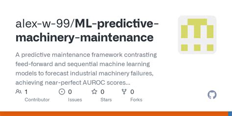 GitHub Alex W Ml Predictive Failure Machine Learning For Predictive Failure In Industrial